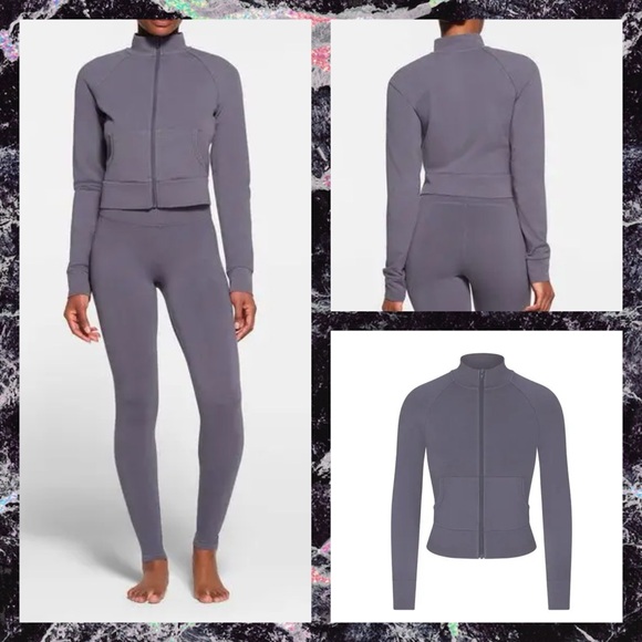 SKIMS | Jackets & Coats | Skims Outdoor Track Jacket Steel Blue New ...